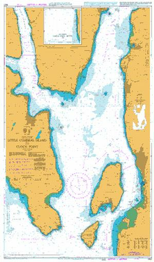 Admiralty Chart 1907 Firth of Clyde Little Cumbrae Island to Cloch Point