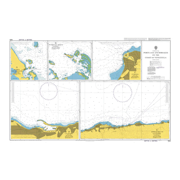 Admiralty Chart 1629 Caribbean Sea Ports and Anchorages on the Coast of ...