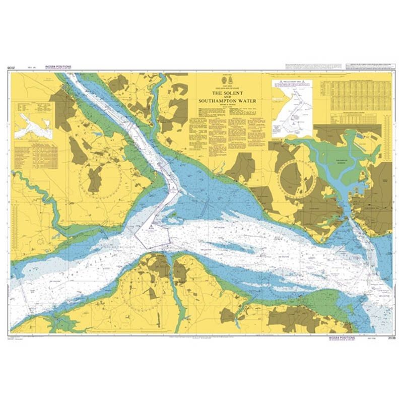 Admiralty Chart 2036 The Solent and Southampton Water