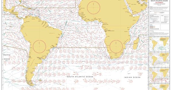 Admiralty Chart 5125(7) Routeing Chart South Atlantic Ocean July