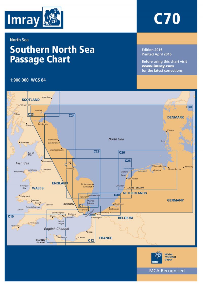 Imray Charts C70 Southern North Sea Passage Chart