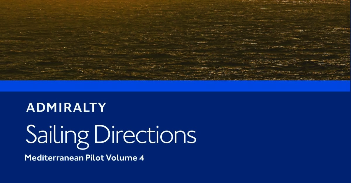 Admiralty NP48 Sailing Directions Mediterranean Pilot Vol 4