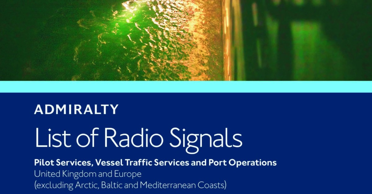 Admiralty Publication NP286(1) List of Radio Signals Vol. 6 Part 1